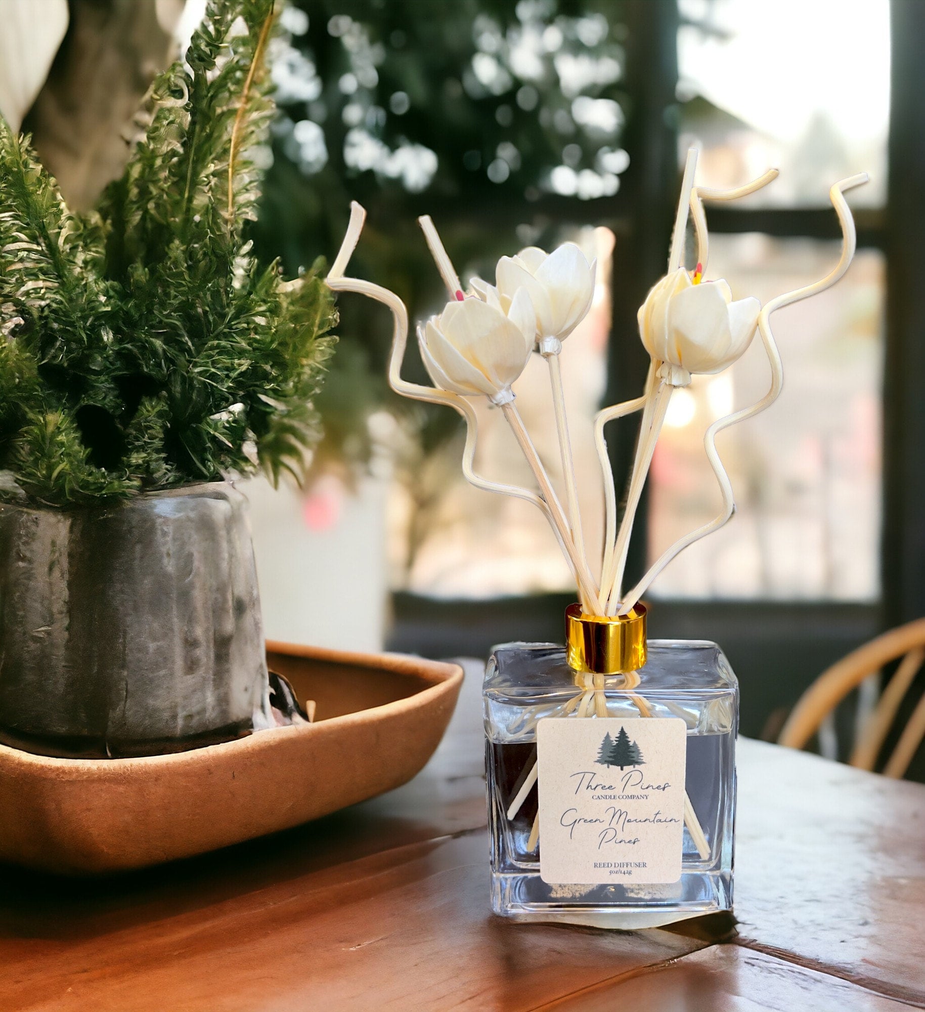 Green Mountain Pines Reed Diffuser | Three Pines Candle Company